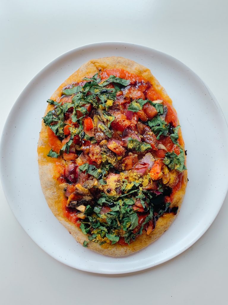 Vegan Flatbread Pizza - PlantYou