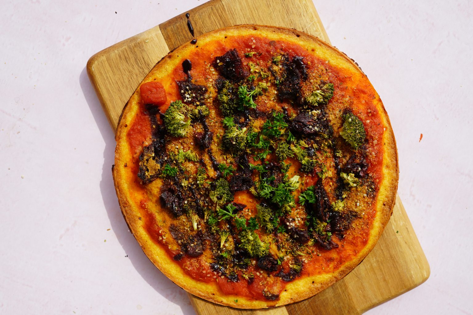 Cheese-less Pizza (Vegan, Oil-Free) - PlantYou
