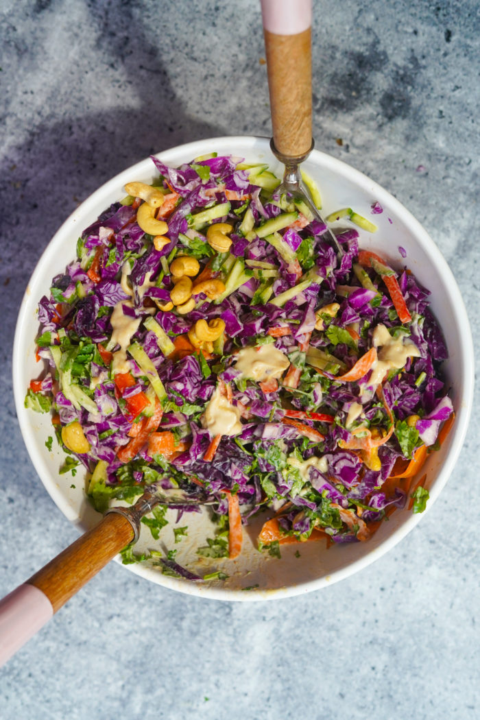 Rainbow Cabbage Salad - PlantYou
