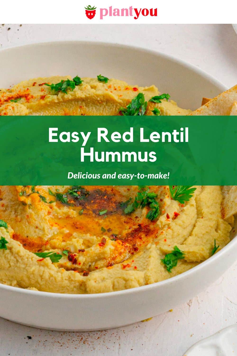 Red Lentil Hummus - PlantYou