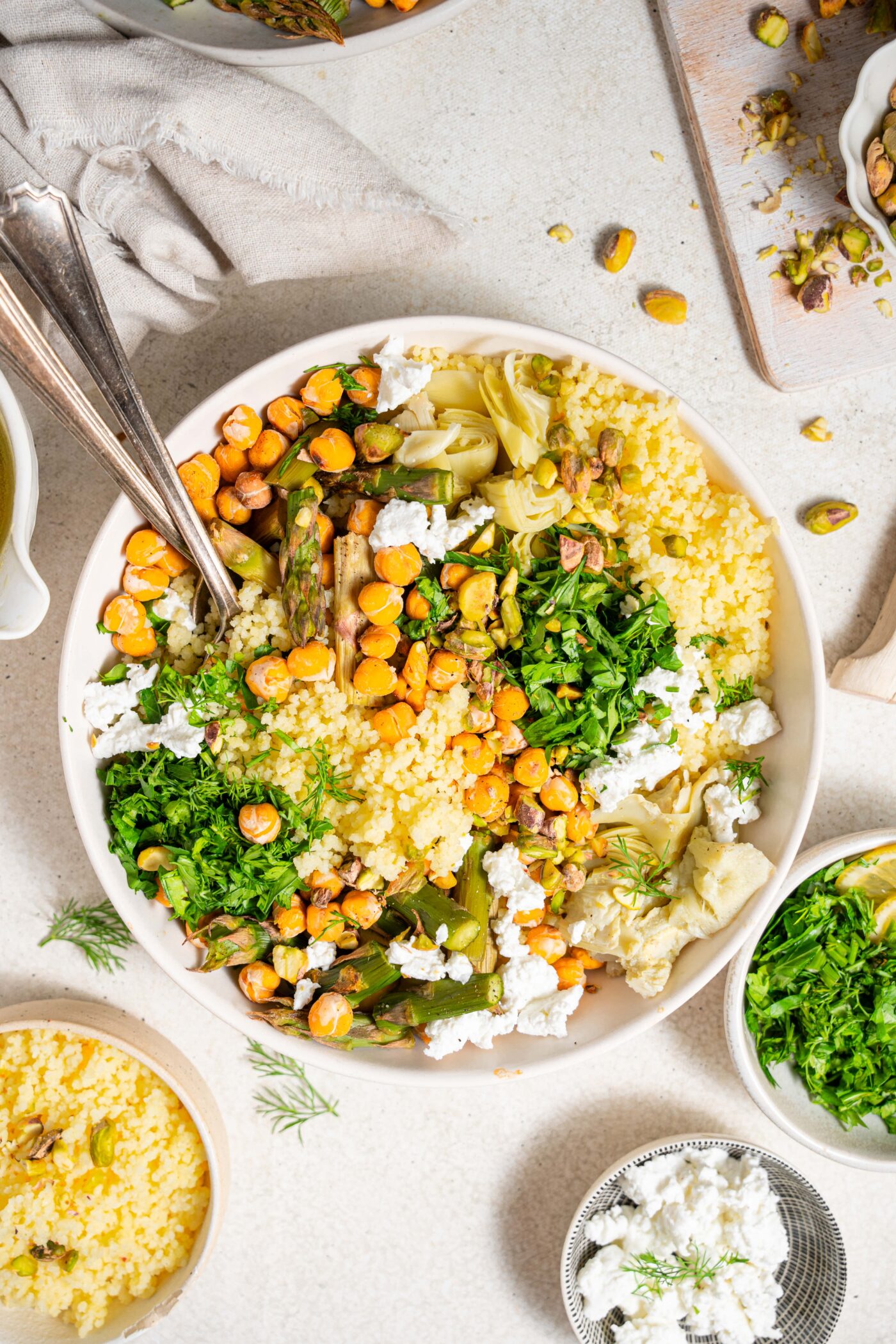 Spring Pearl Couscous Salad with Asparagus and Dill - PlantYou