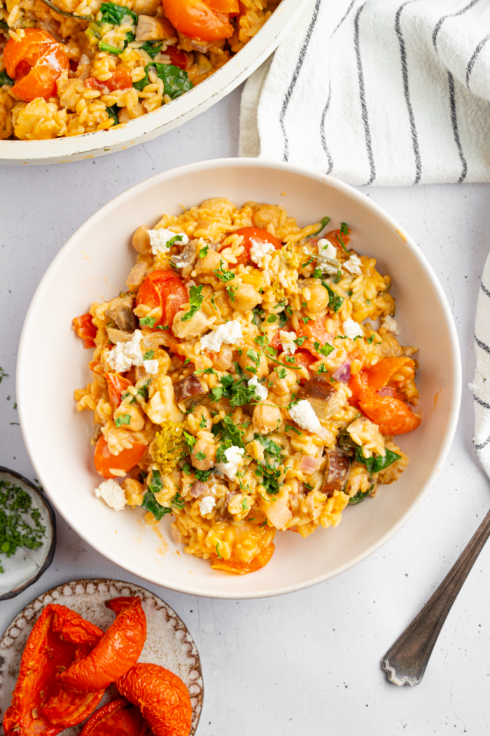 Baked Orzo With Veggies - PlantYou