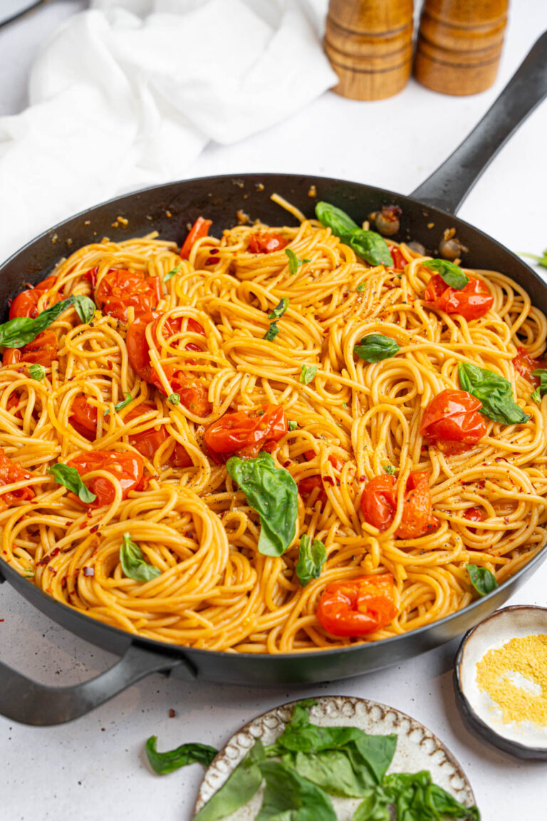 One Pot Cherry Tomato Basil Pasta - PlantYou