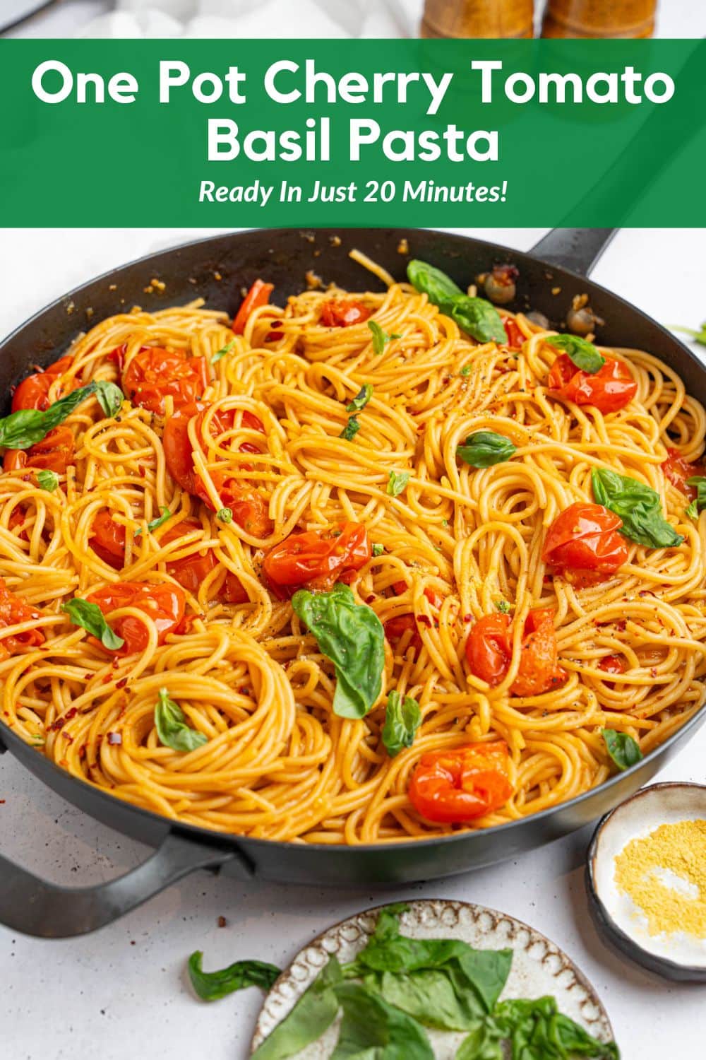 One Pot Cherry Tomato Basil Pasta - PlantYou